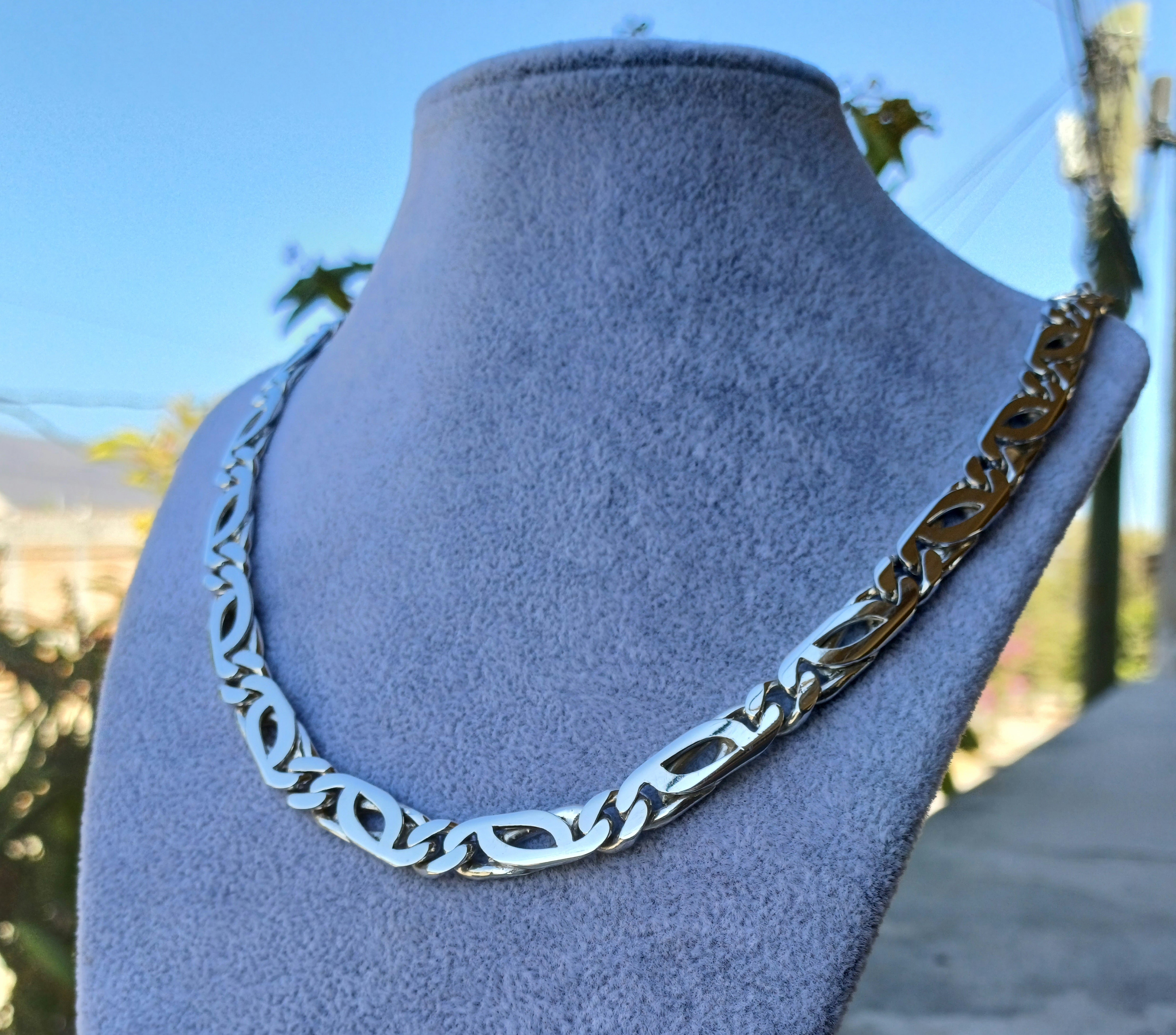 8MM Tiger Eye Link Chain – GOODFELLA JEWELRY